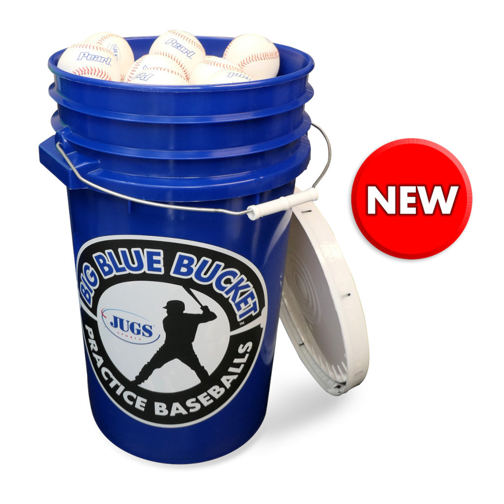 Jugs Big Blue Bucket of 6 Dozen Pearl Baseballs - Top Sports Tech